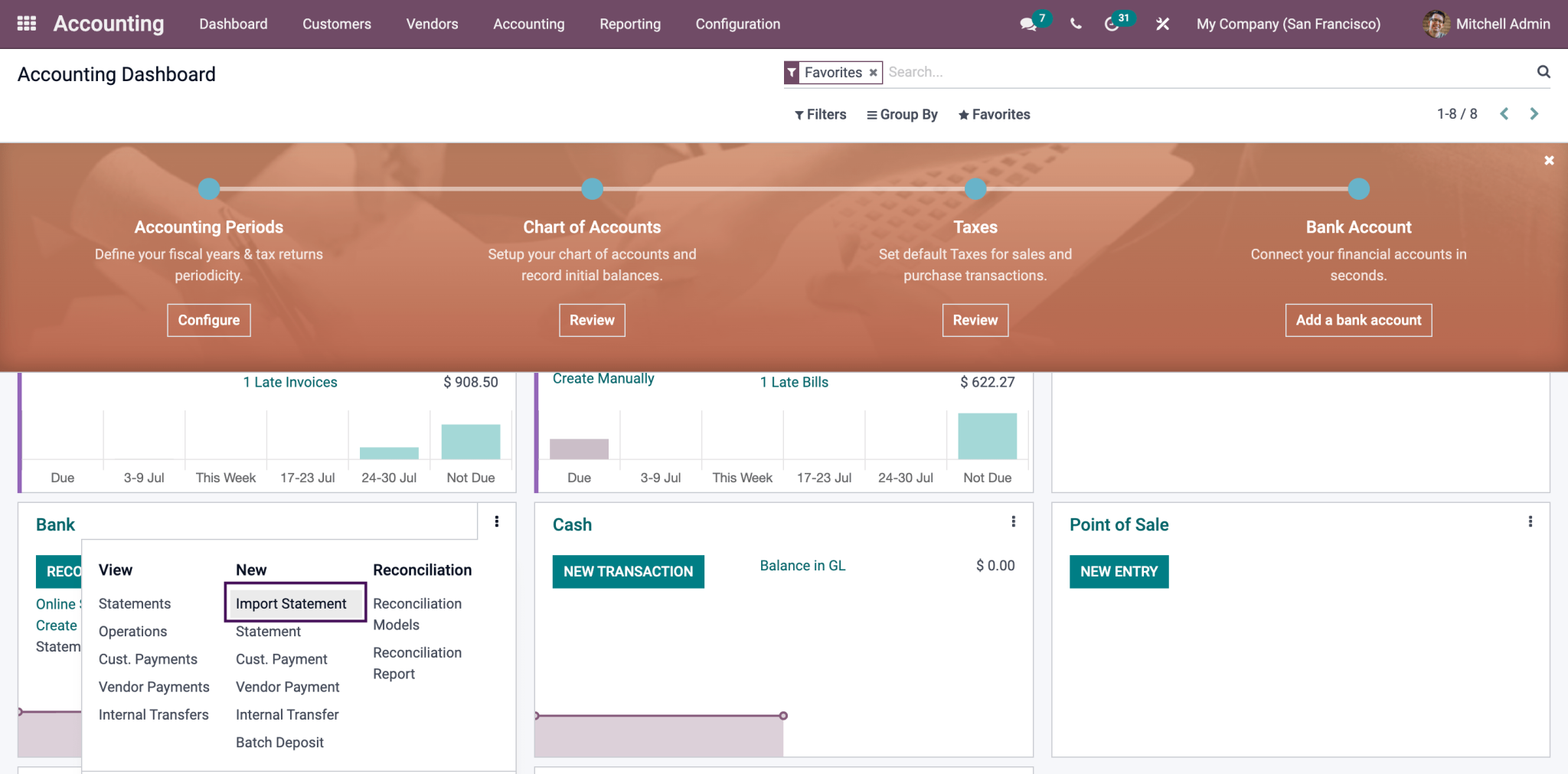 Manage Bank Business with Odoo Accounting Module